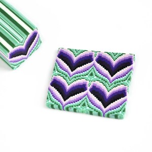 Polymer Clay Bargello Cane, Raw and Unbaked Cane, Square Cane ...