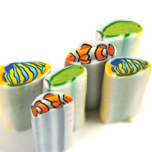 Tropical Fish Polymer Clay Cane, Aquarium Fish Cane, Raw and Unbaked ...