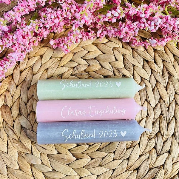 Kerze einschulung - Etsy.de