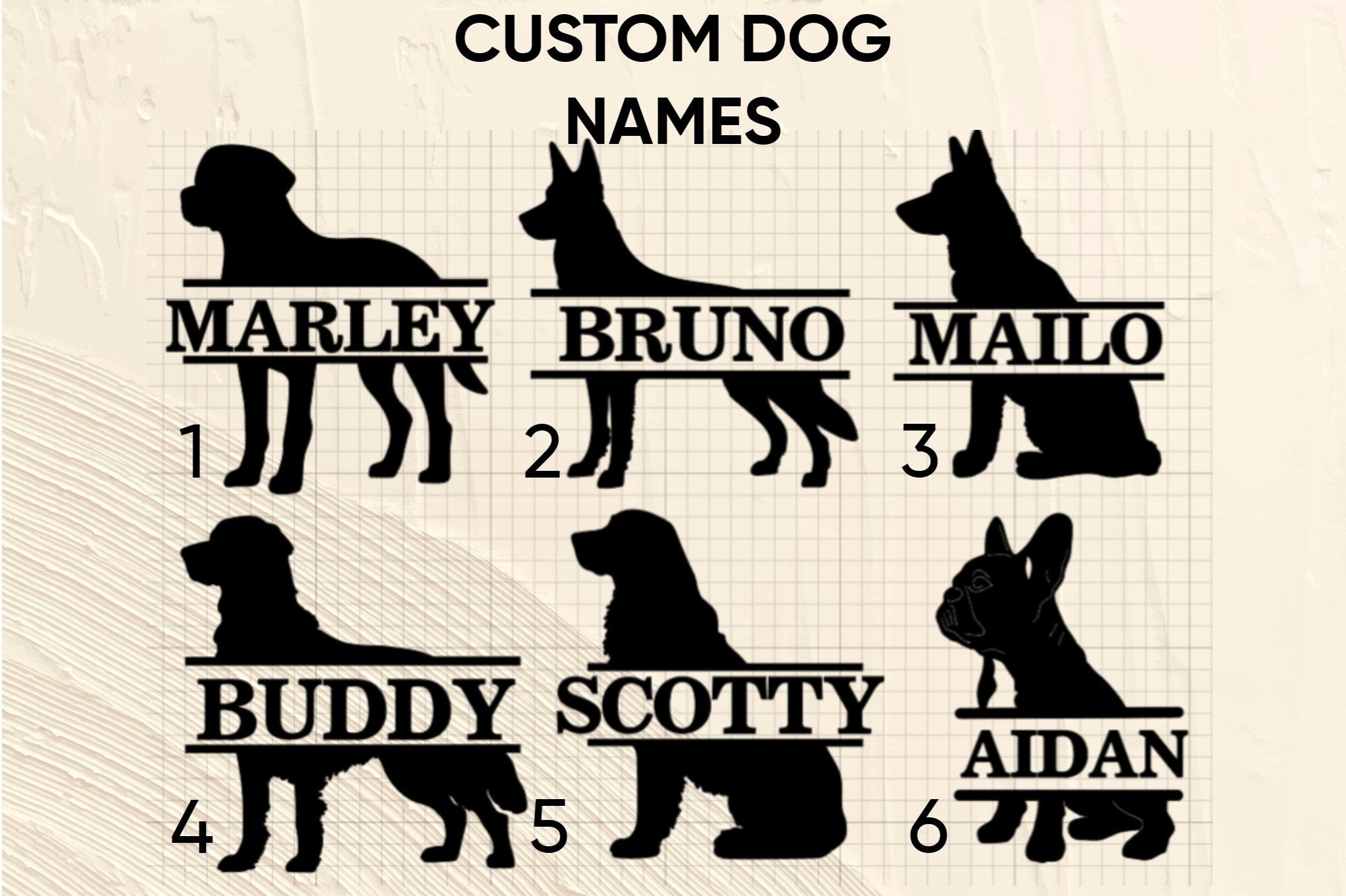 Personalised Dog Stickers Dog Vinyl Decal Custom Dog Name - Etsy