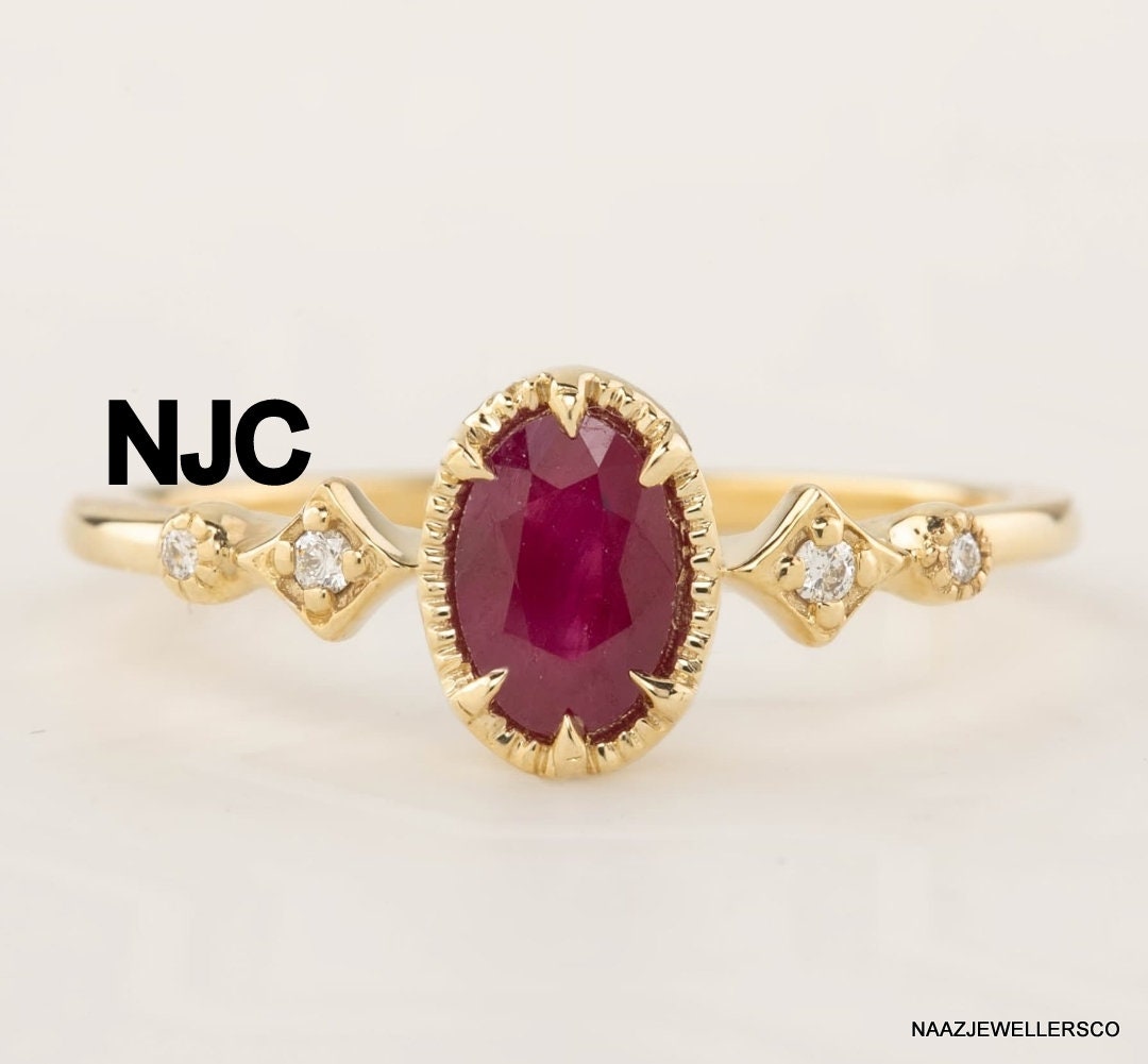 Natural Ruby Ring 18k Gold Fill Ring Handmade Ring Stackable Ring ...
