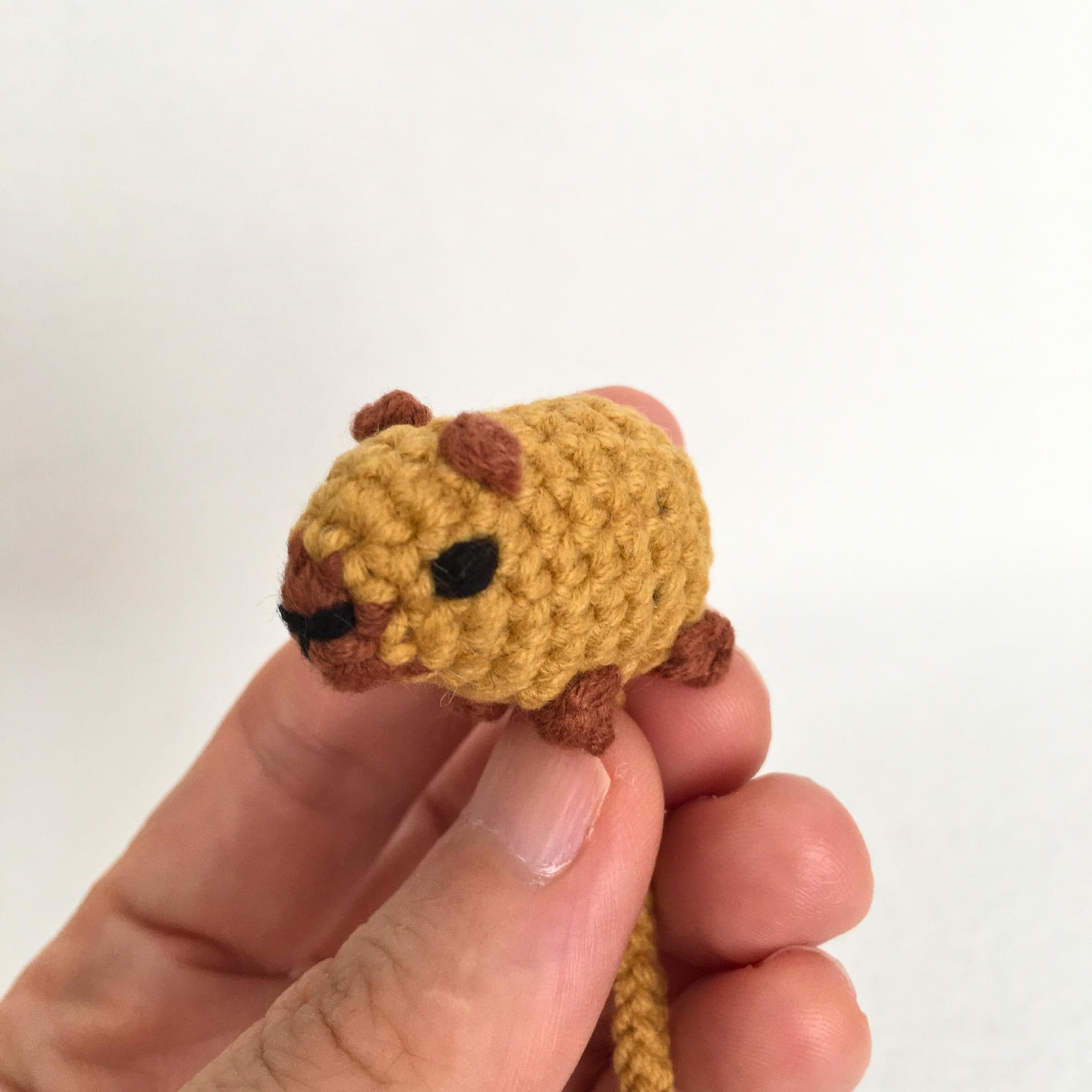 Crochet Capybara Bookmark: Handmade Amigurumi Gift - Etsy
