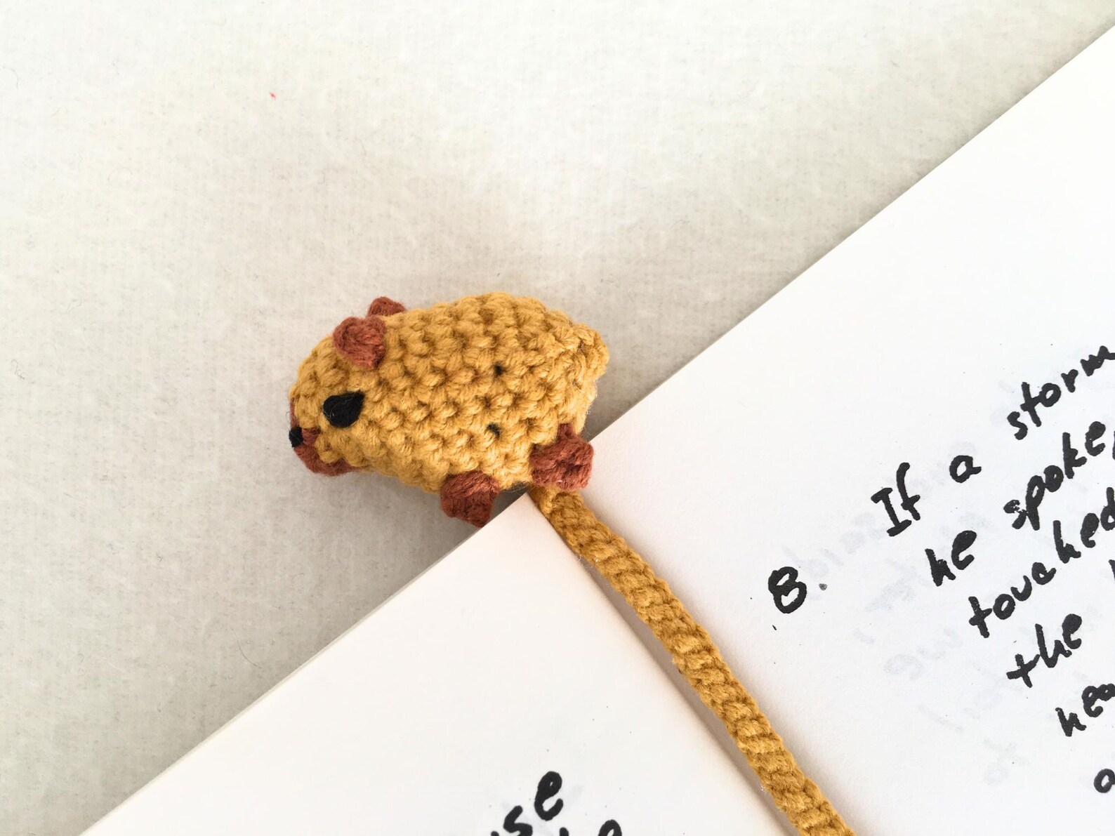 Crochet Capybara Bookmark: Handmade Amigurumi Gift - Etsy