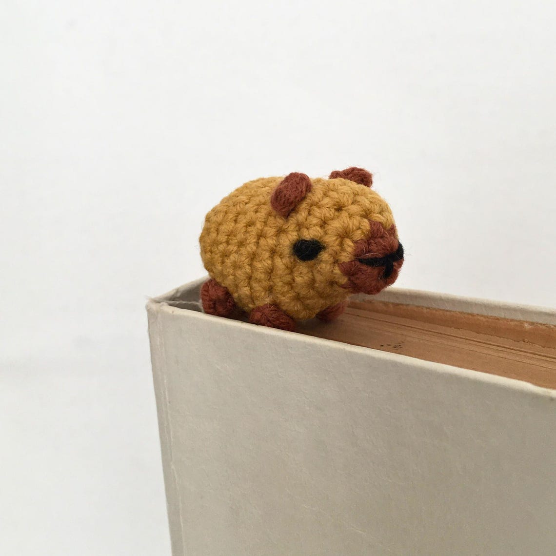 Crochet Capybara Bookmark: Handmade Amigurumi Gift - Etsy