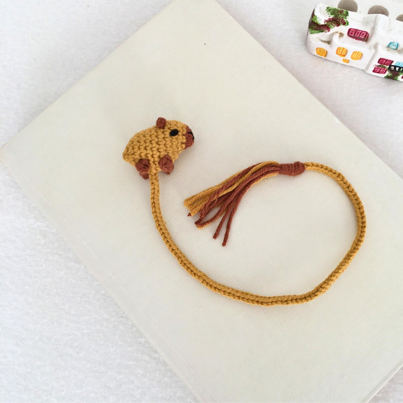 Crochet Capybara Bookmark: Handmade Amigurumi Gift - Etsy