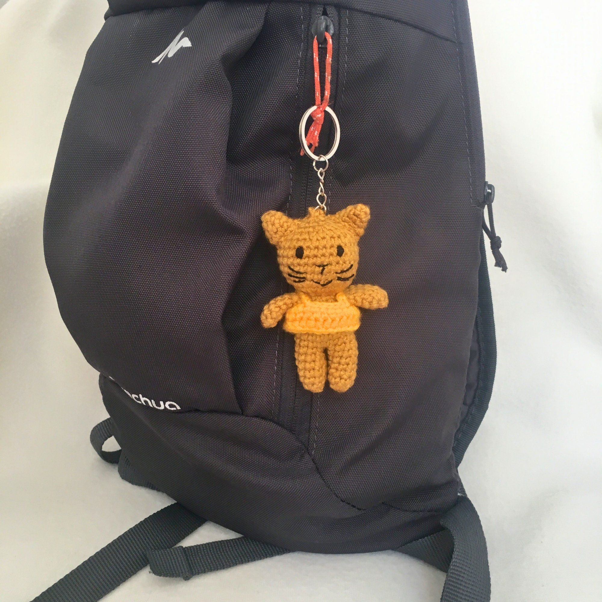Amigurumi Cat Keychain, Handmade Crochet Miniature Cat Keychain, Tiny ...