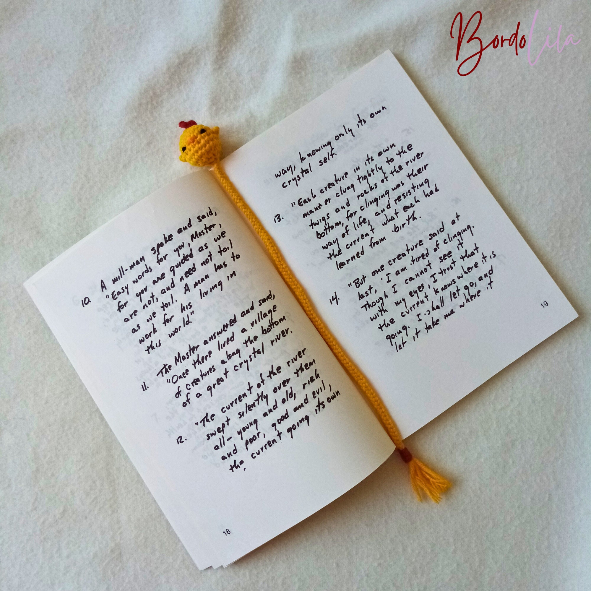Handmade Crochet Chicken Bookmark: Amigurumi Book Lover Gift - Etsy