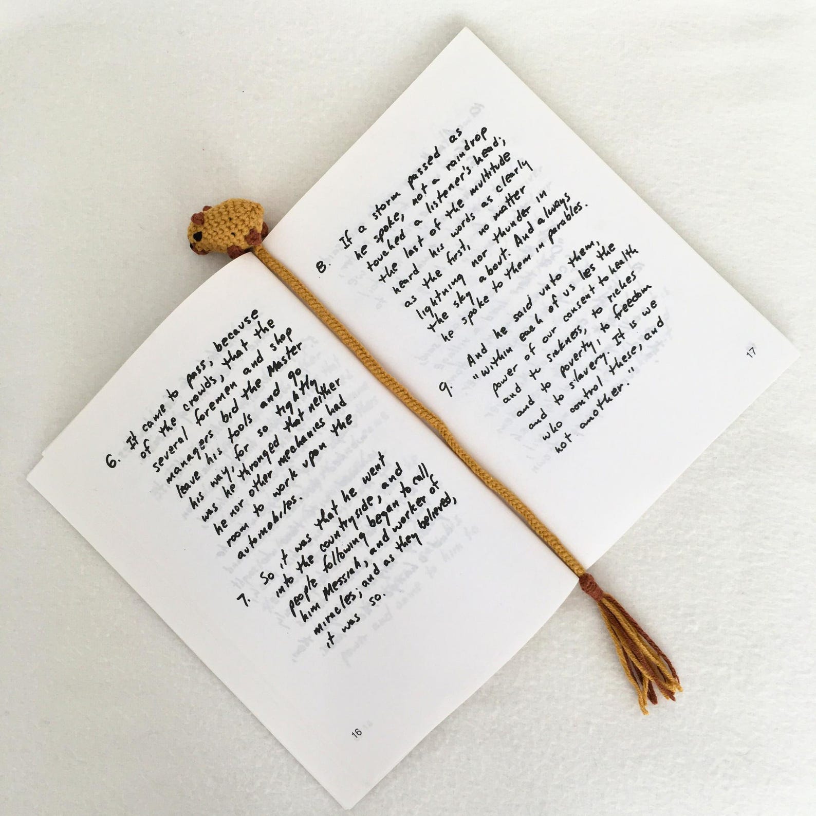 Crochet Capybara Bookmark: Handmade Amigurumi Gift - Etsy