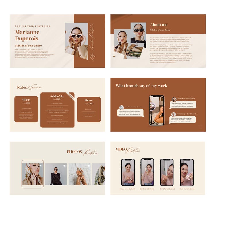 Marianne - A UGC Presentation Template | Google Slides Template • Canva ...