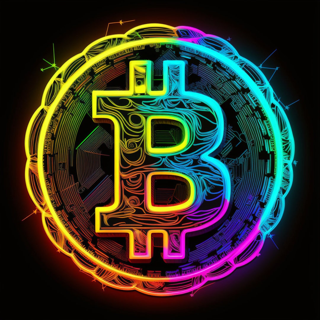 Neon Bitcoin 1 - Etsy