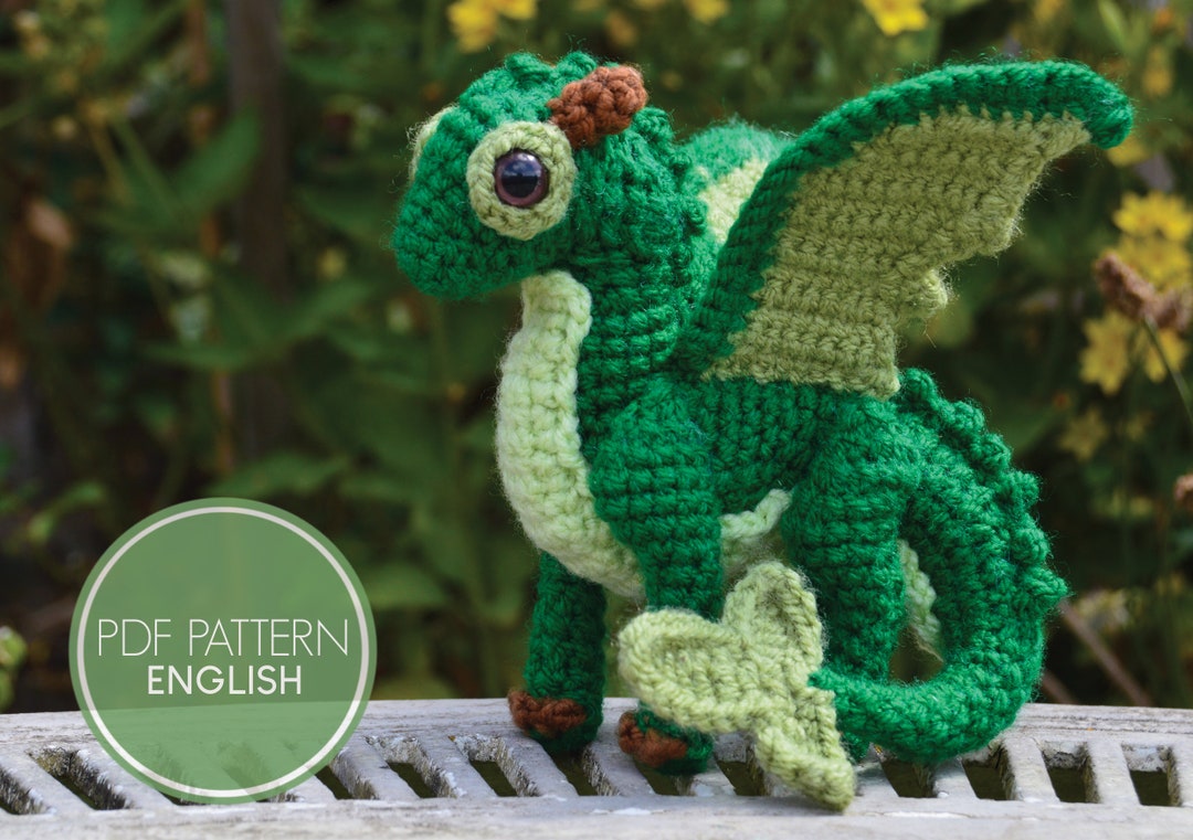 Baby Green Dragon Crochet Pattern PDF UK Terminology - Etsy