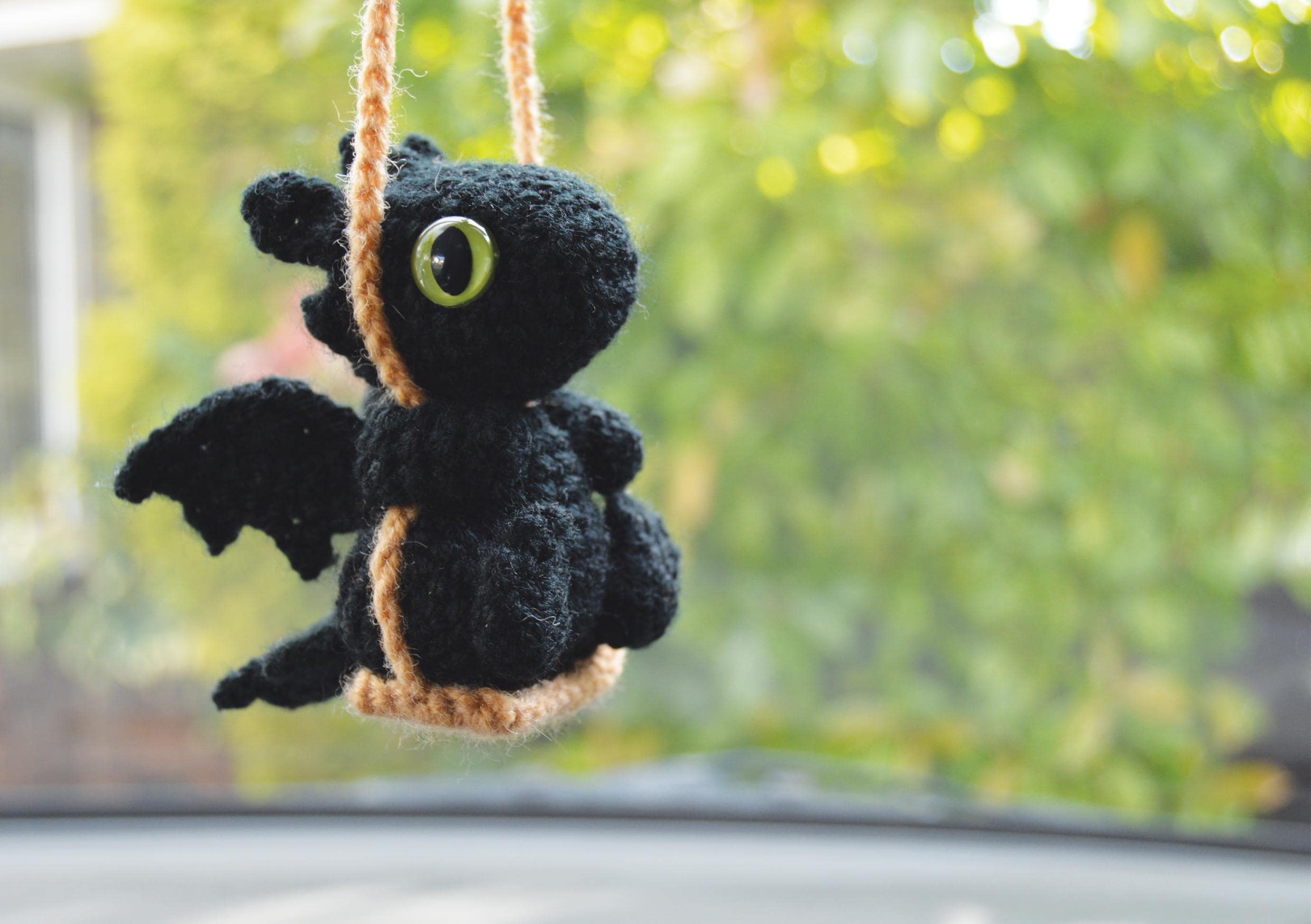 Hanging Car Accessory Toothless Dragon Crochet Pattern UK TERMINOLOGY ...