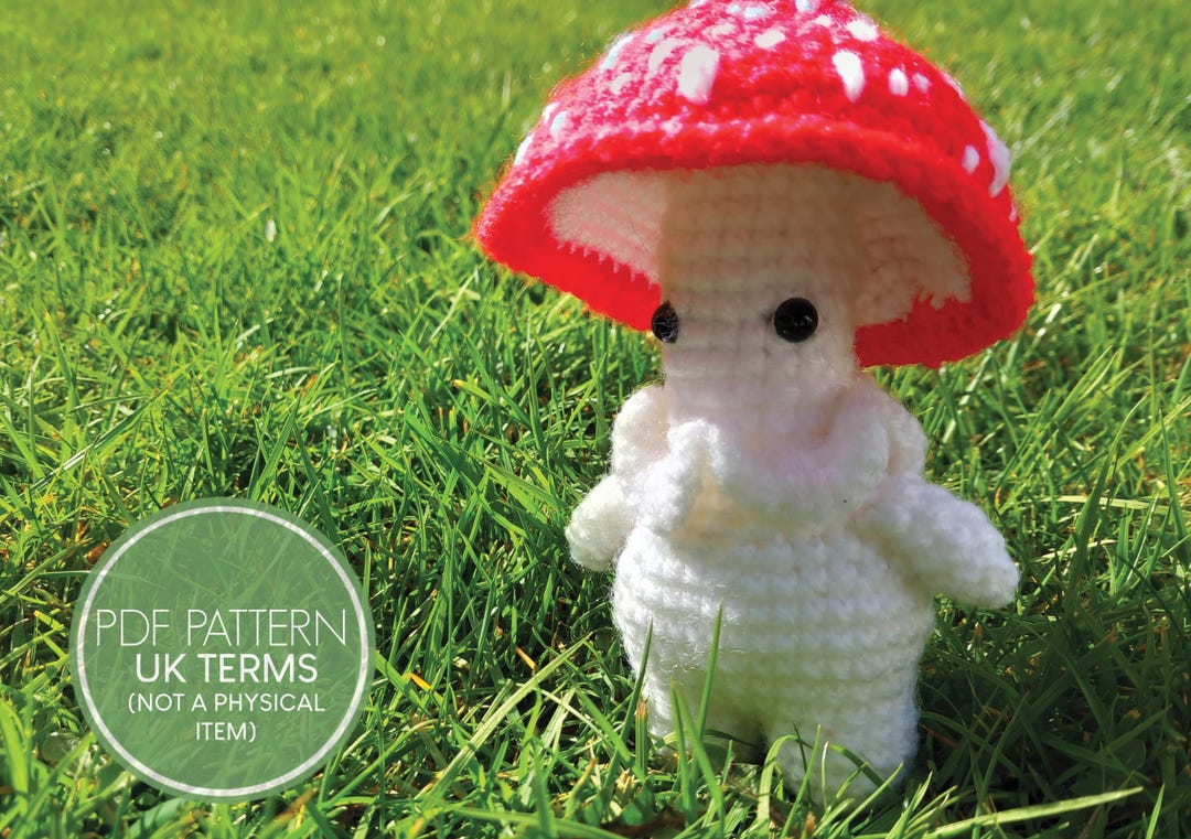 Crochet Mushroom Sprite Pattern (UK Terminology) (PDF) - Etsy