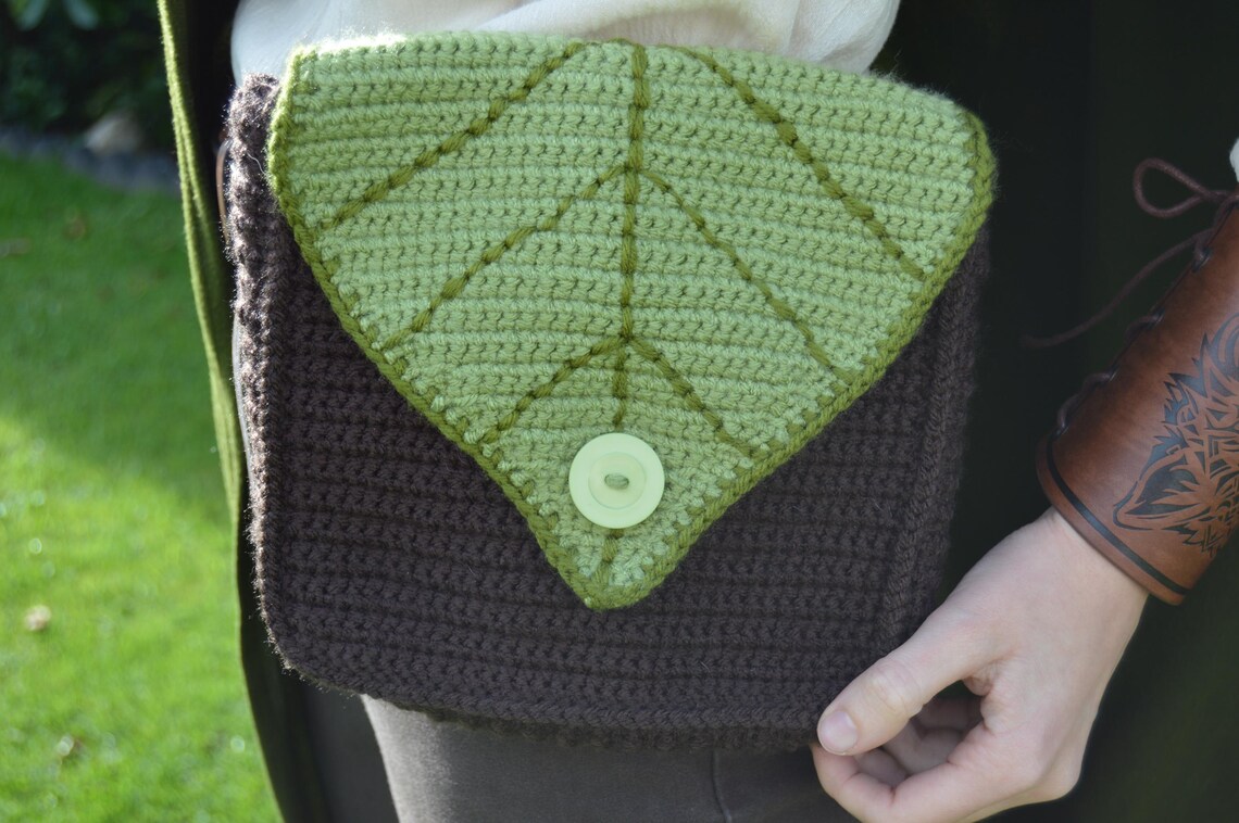 Fantasy Leaf Bags Crochet Pattern UK TERMINOLOGY - Etsy