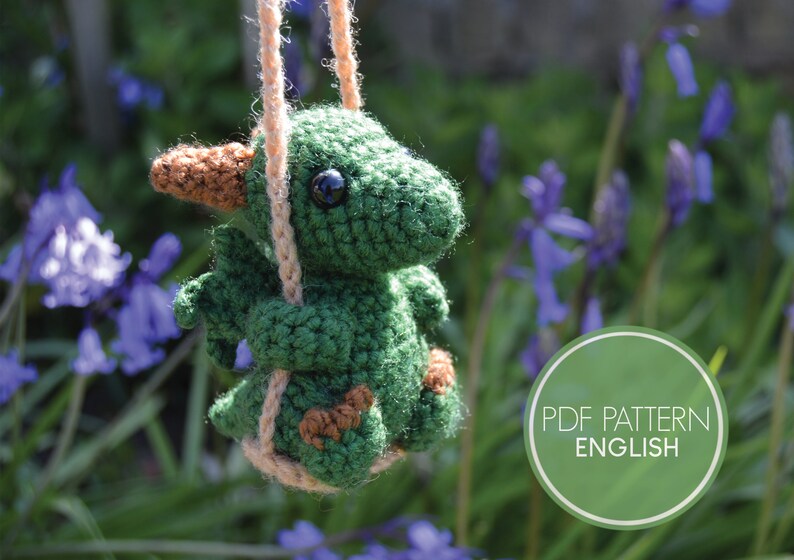 Hanging Car Accessory Dragon Crochet Pattern UK Terminology - Etsy