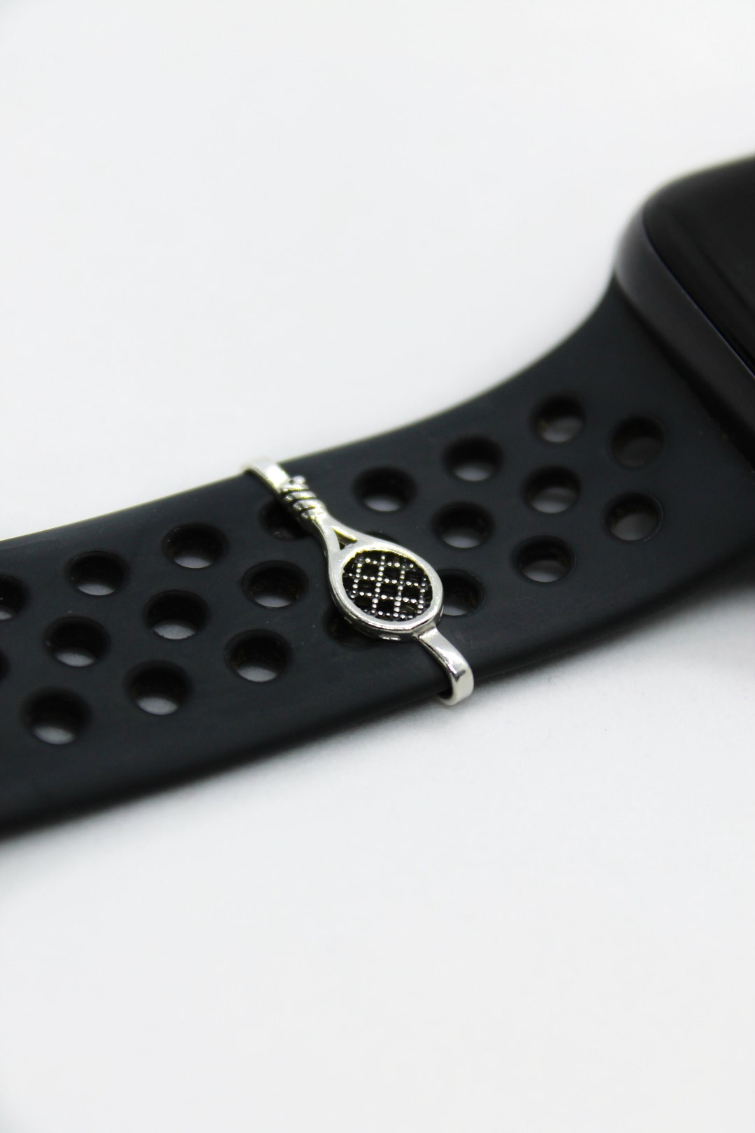 Tennis Racket Watch Band Charm, Sterling Silver Watch Jewelry, Apple ...