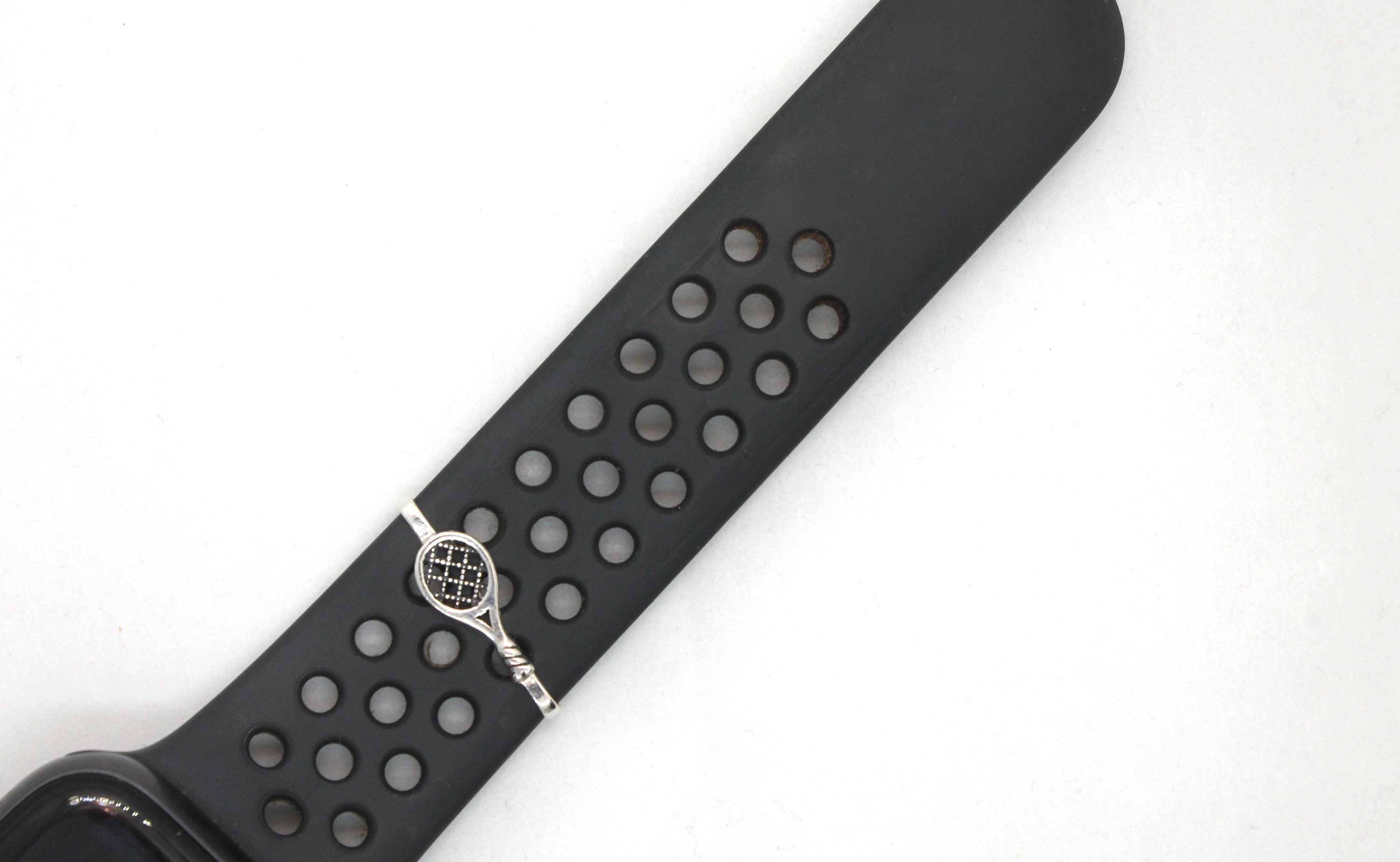 Tennis Racket Watch Band Charm, Sterling Silver Watch Jewelry, Apple ...