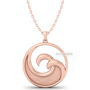 925 Sterling Silver Beach-ocean-sea Waves Blank Pendant, Good for ...