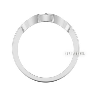 925 Sterling Solid Silver, Infinity Blank Channel Ring Setting, Good ...