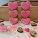 Pink Glitter String Heart Dangle Earrings - Etsy