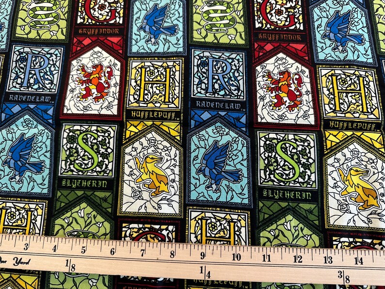 Harry Potter Hogwarts Crest Fabric by the 1/2 Yard Hogwarts - Etsy