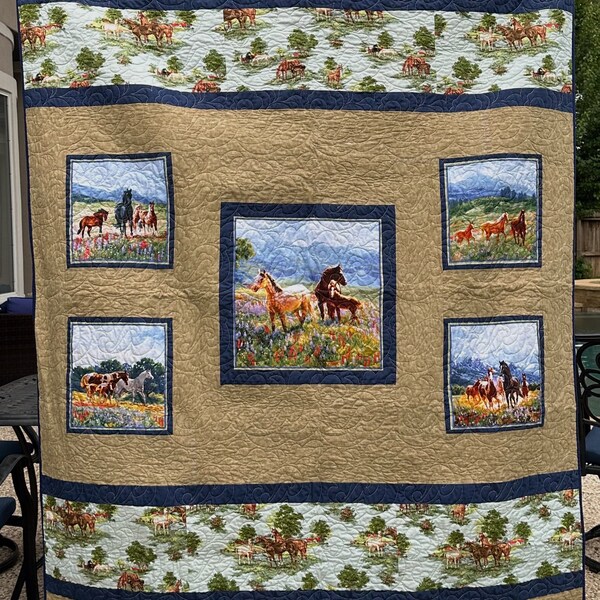Horse Quilt - Etsy