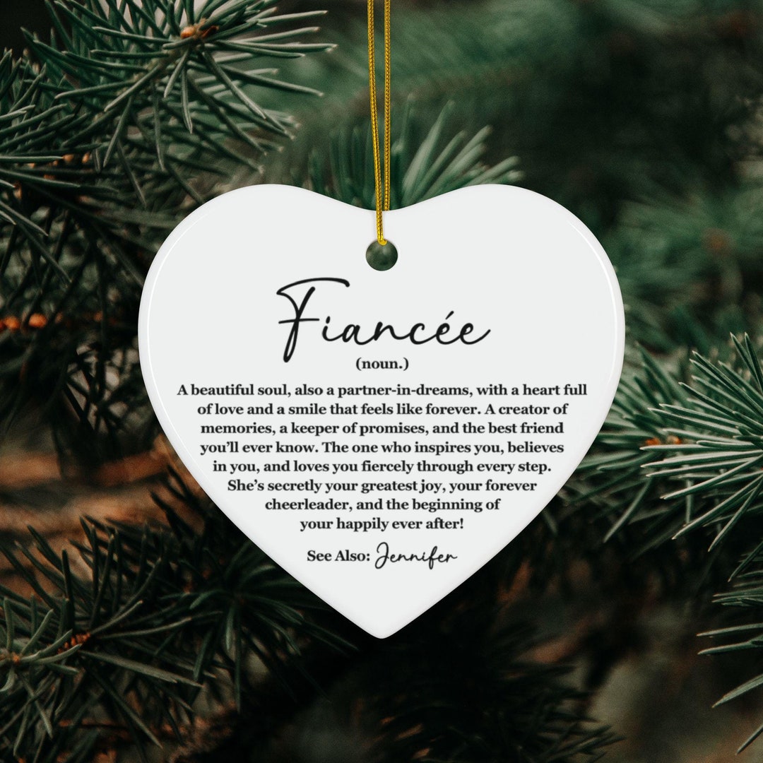 Personalized Fiancée Christmas Ornament, Fiancée Appreciation Gift ...