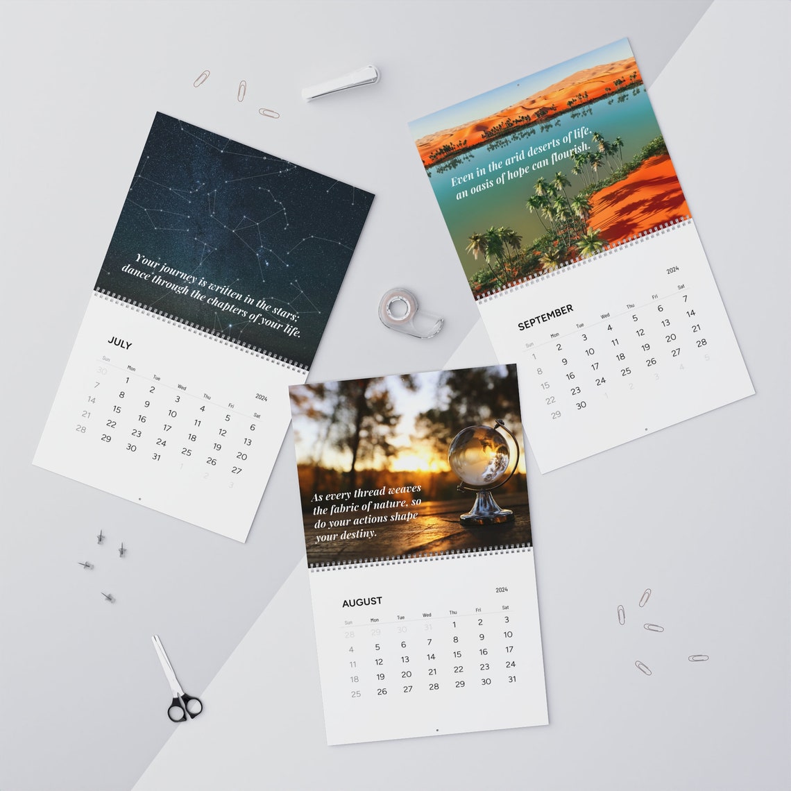 Nature-inspired 2024 Wall Calendar, Motivational and Inspirational ...