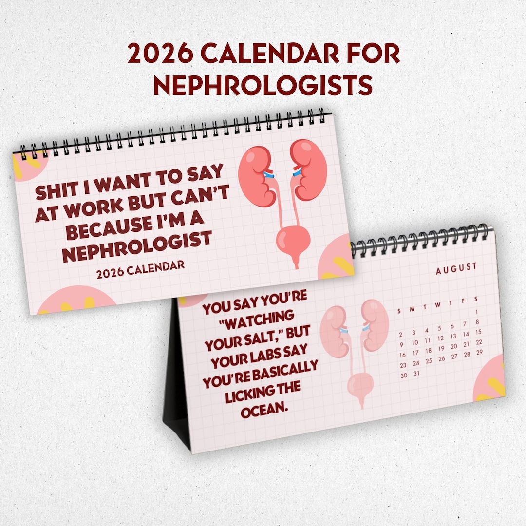 2026 Funny Nephrologist Desk Calendar, Kidney Specialist Gift ...