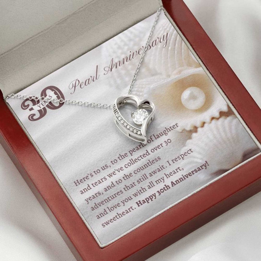Partner Necklace for 30th Anniversary, 30th Wedding Anniversary Gift ...