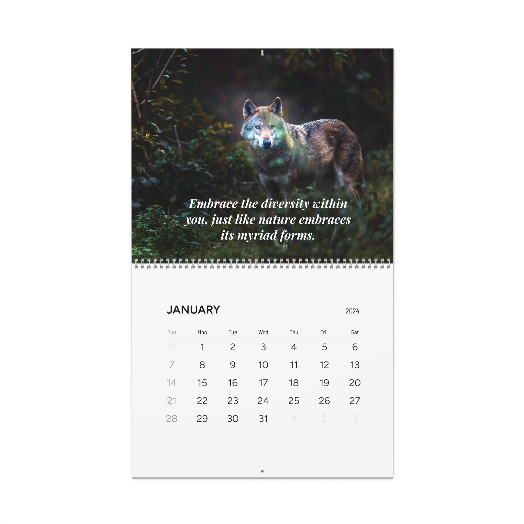 Nature-inspired 2024 Wall Calendar, Motivational and Inspirational ...