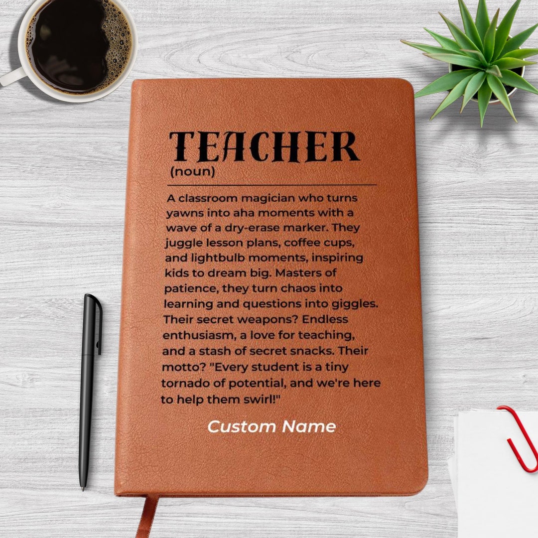 Personalized Teacher Retirement Gift, Coworker Journal Gifts for Women ...