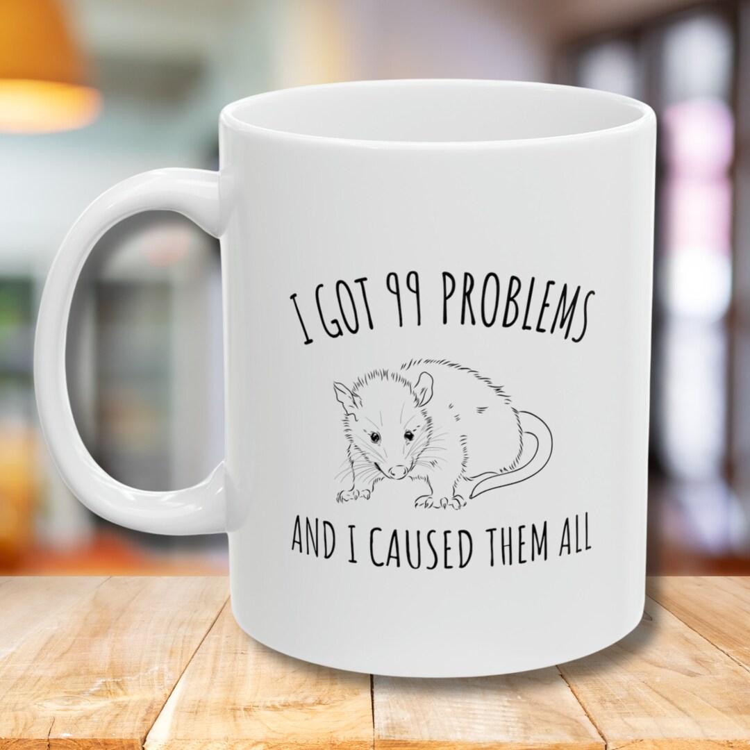 Trash Angry Possum Mug, Opossum Angry, Gift for Possum Lover, Angry ...