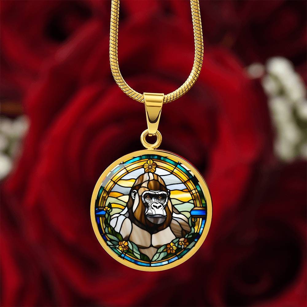18K Gold Finish Gorilla Necklace Personalized Gorilla Pendant Gorillaz ...
