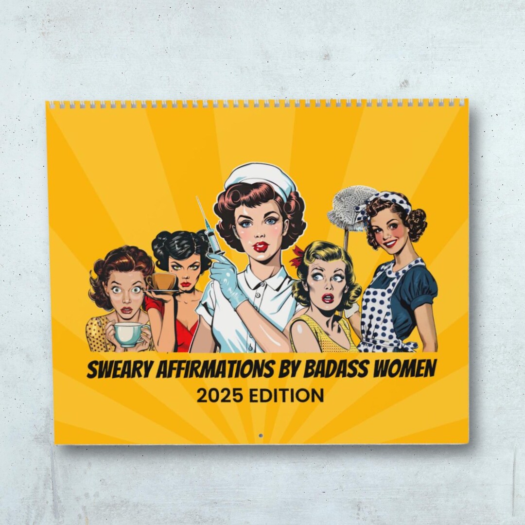 Funny 2025 Wall Calendar, Swearing Calendar, Gift for Her, Humorous ...
