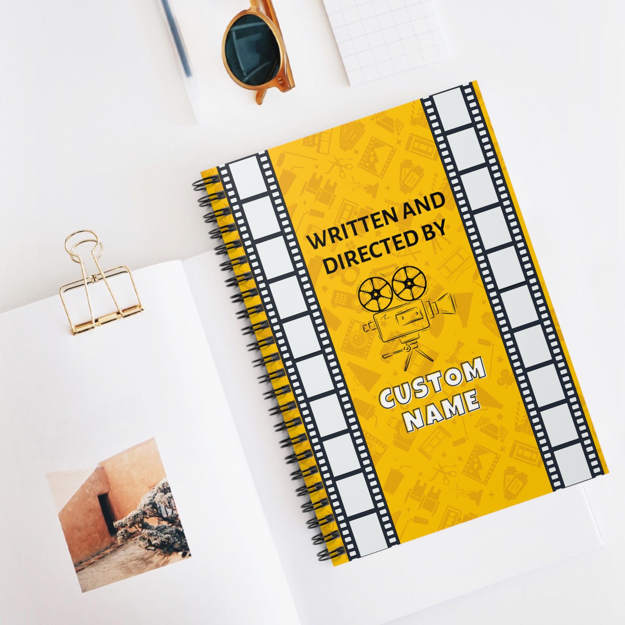 Written and Directed by Journal, Custom Film Buff Gift, Personalized ...