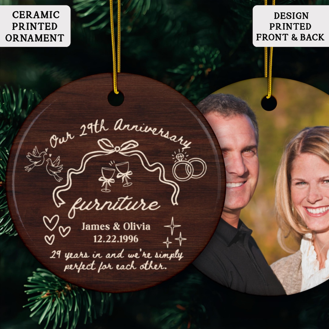 Personalized 29th Anniversary, Furniture Anniversary Wedding ...