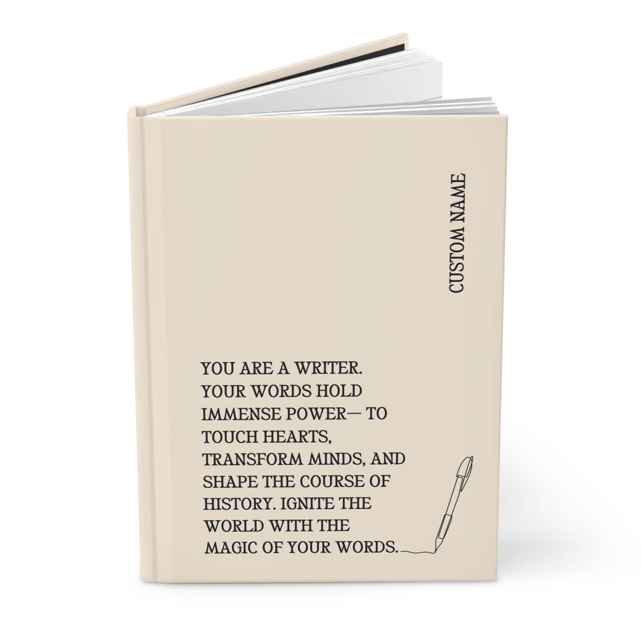 Personalised Writer Writing Motivation Notebook, Gift for Writer ...