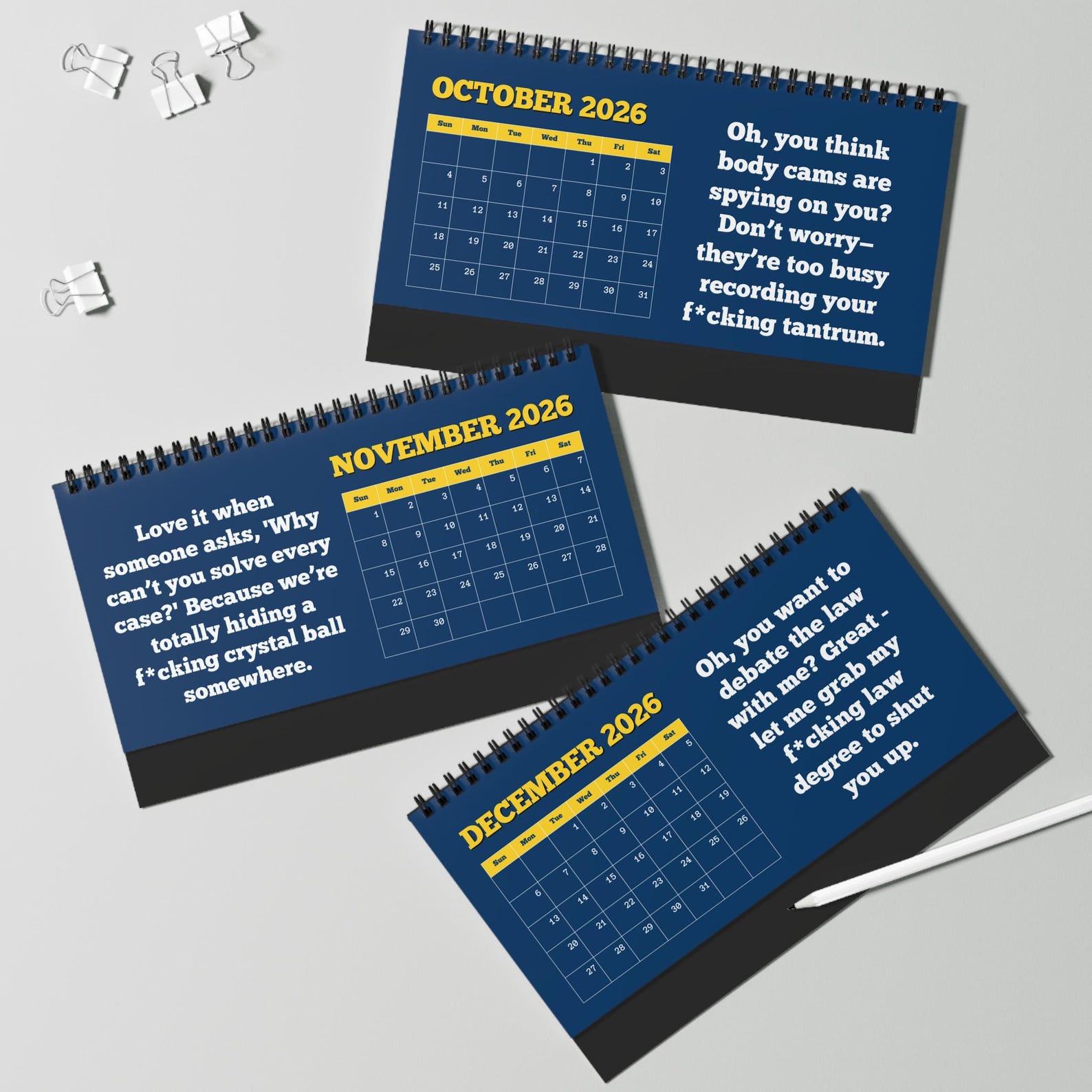 2026 Chief of Police Funny Desk Calendar, Police Chief Gift, Precinct ...