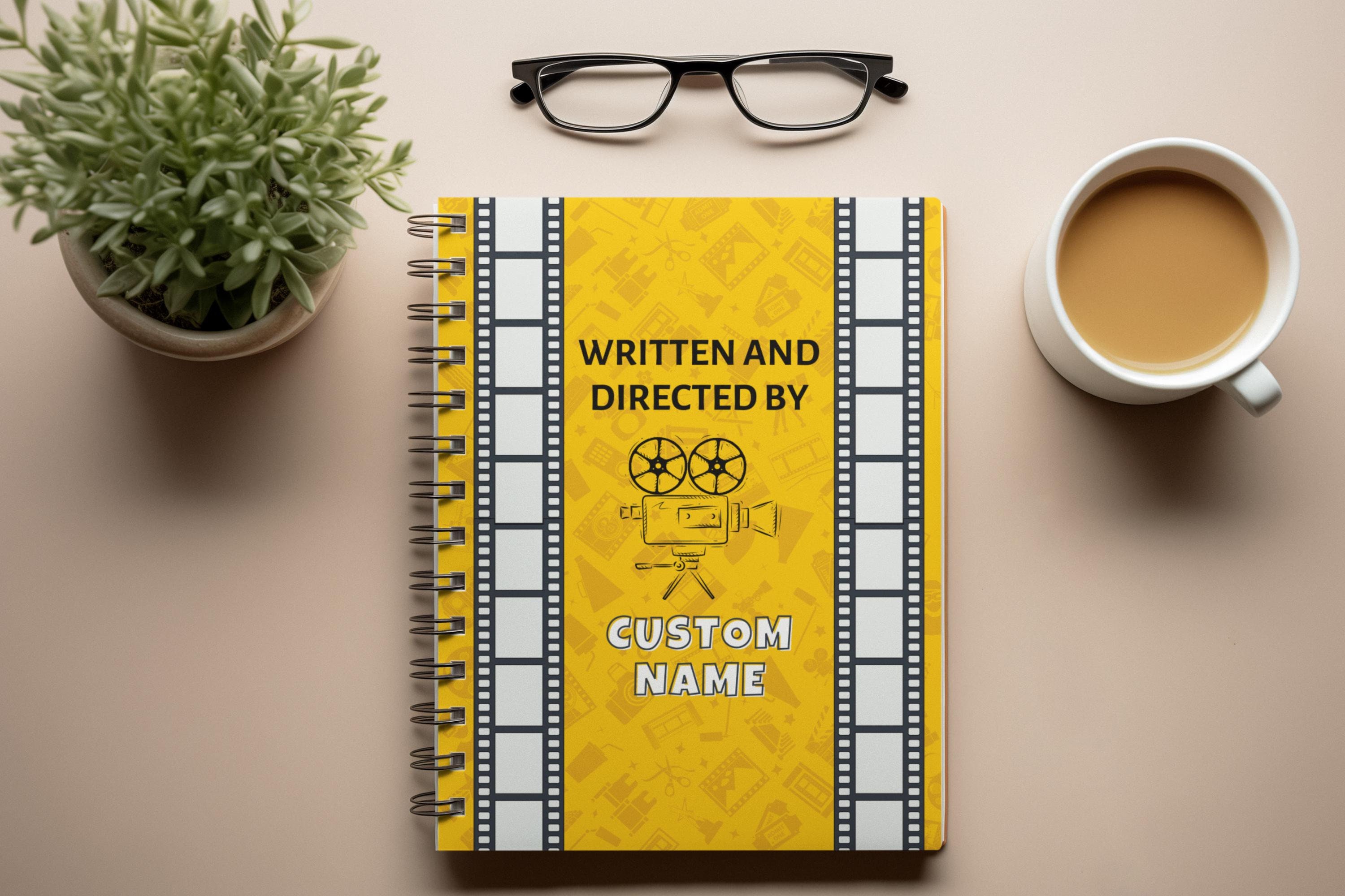 Written and Directed by Journal, Custom Film Buff Gift, Personalized ...