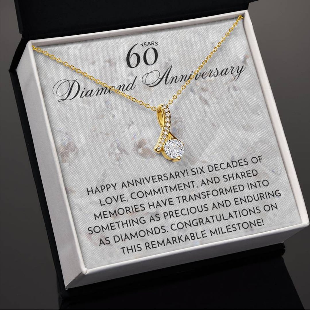 60th Wedding Anniversary Gift, 60 Years Wedding Anniversary Couple Gift ...
