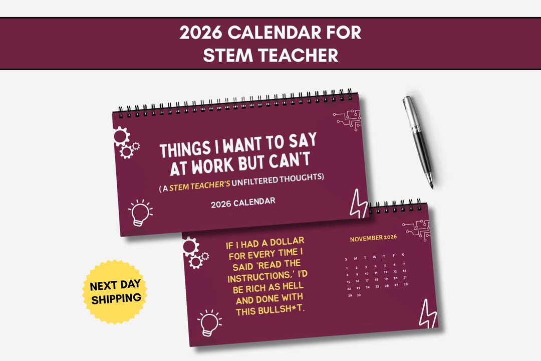 2026 Calendar for STEM Teacher, Science Teacher, Technology Teacher ...