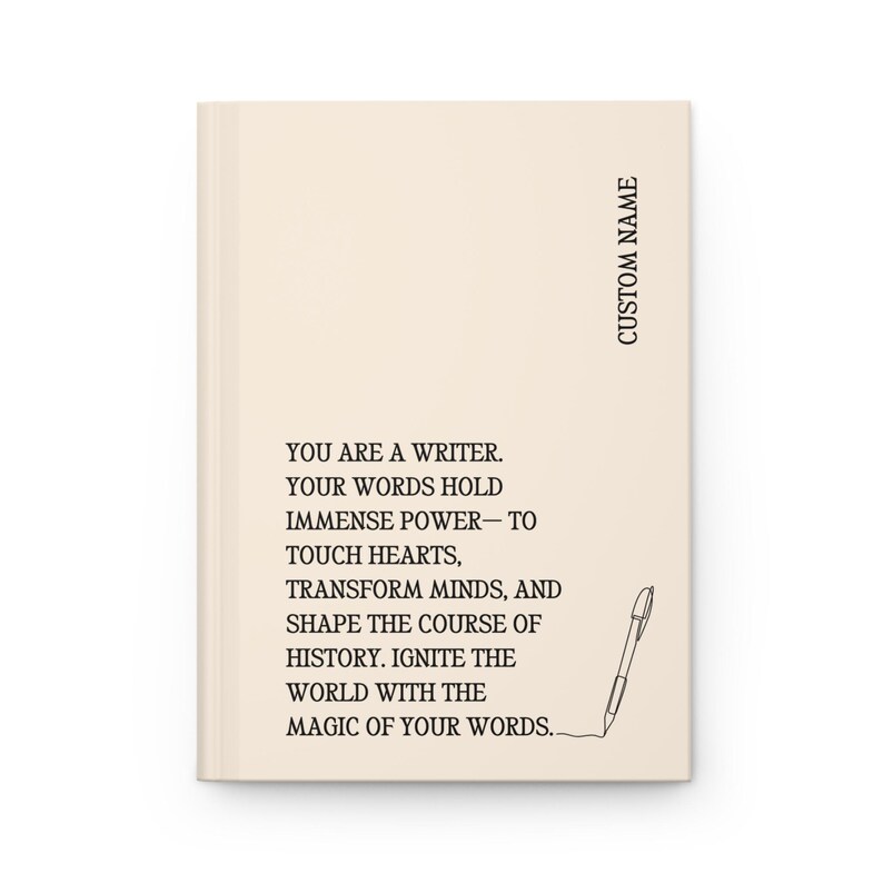 Personalised Writer Writing Motivation Notebook, Gift for Writer ...