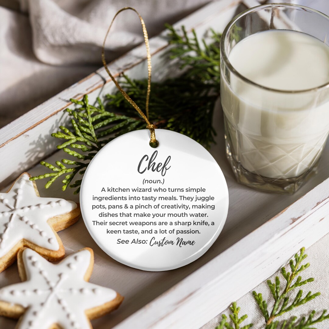 Personalised Chef Definition Christmas Ceramic Ornament, Funny Gift ...