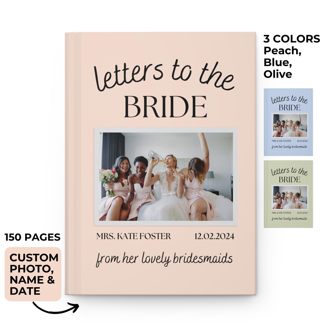 Letters to the Bride From Bridesmaids Personalised Photo Name & Wedding ...