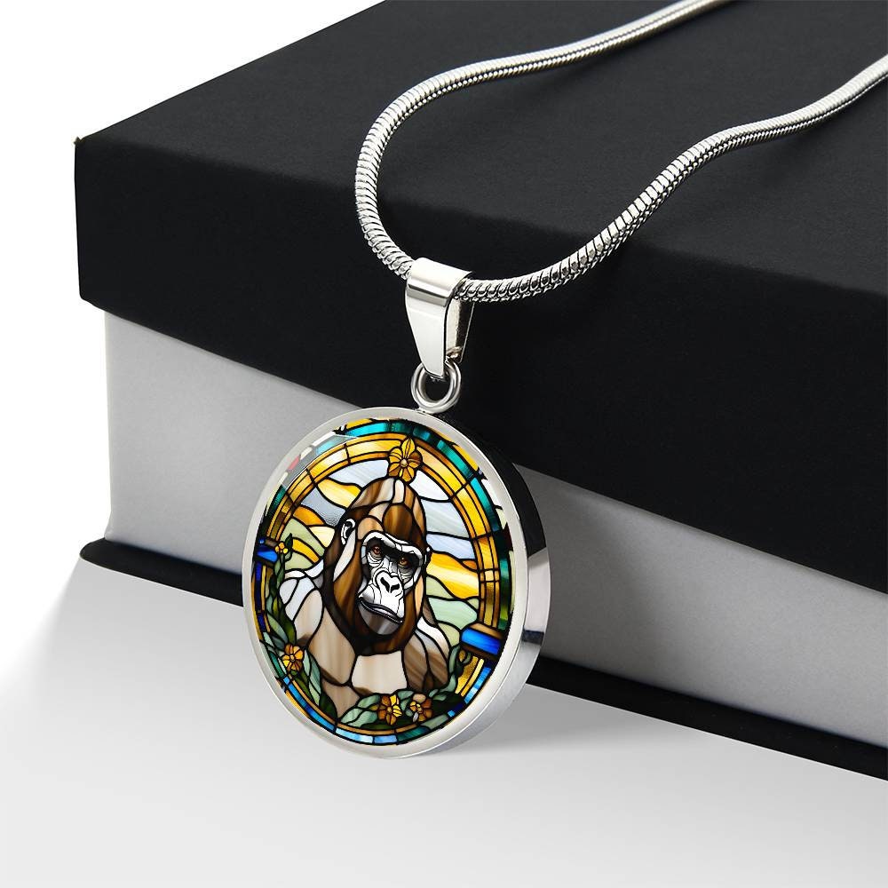 18K Gold Finish Gorilla Necklace Personalized Gorilla Pendant Gorillaz ...