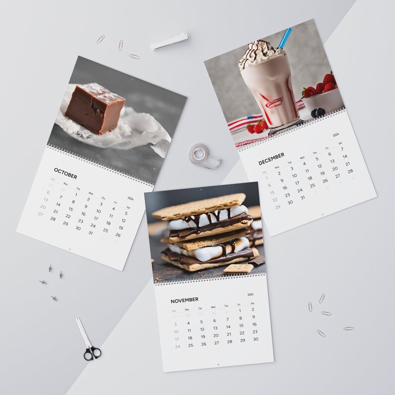 2024 Dessert Wall Calendar, Tempting Sweets, 12 Irresistible Treats ...