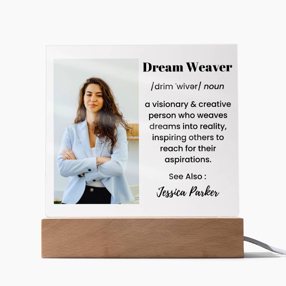 Dream Weaver Definition Custom Photo Name Acrylic Plaque Gifts for ...