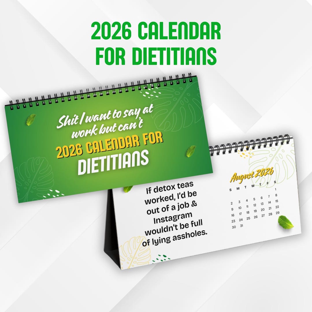2026 Funny Dietitian Desk Calendar, Gift for Dietitian, Dietitian ...