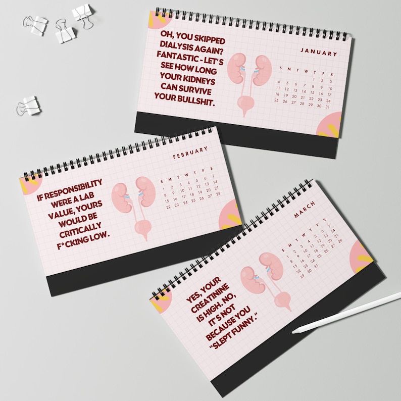 2026 Funny Nephrologist Desk Calendar, Kidney Specialist Gift ...